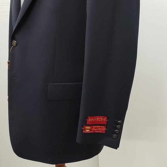Mantoni | Suits & Blazers | Mantoni Super 4s Two Button Navy Blazer ...